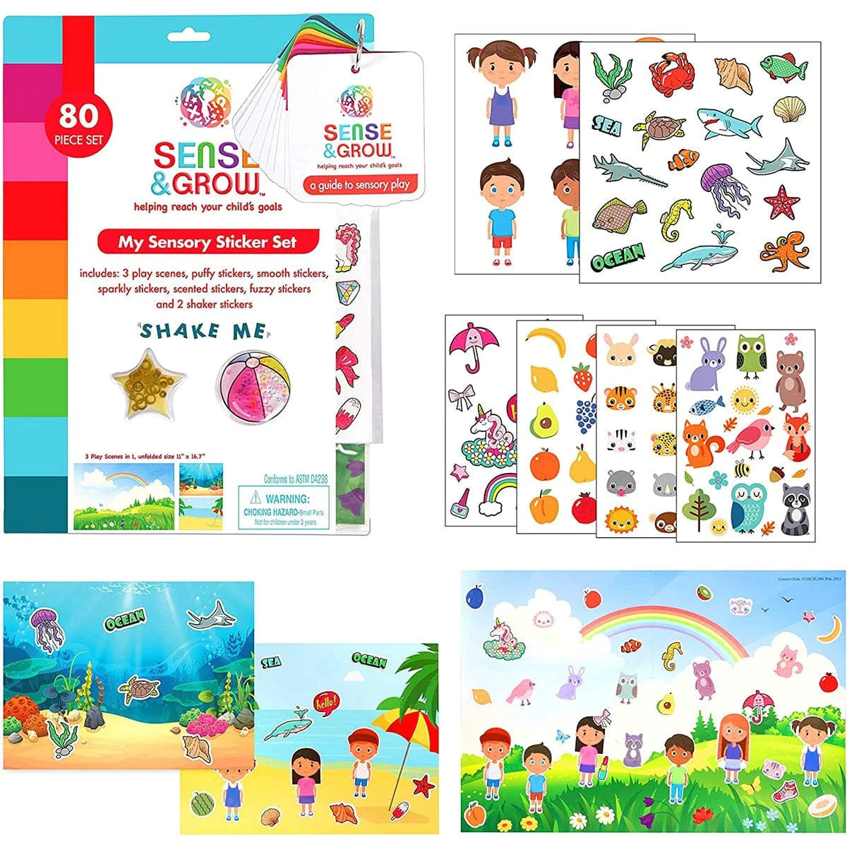 Sense & Grow - 80pc Sensory Sticker Set – The Little Toy Shop