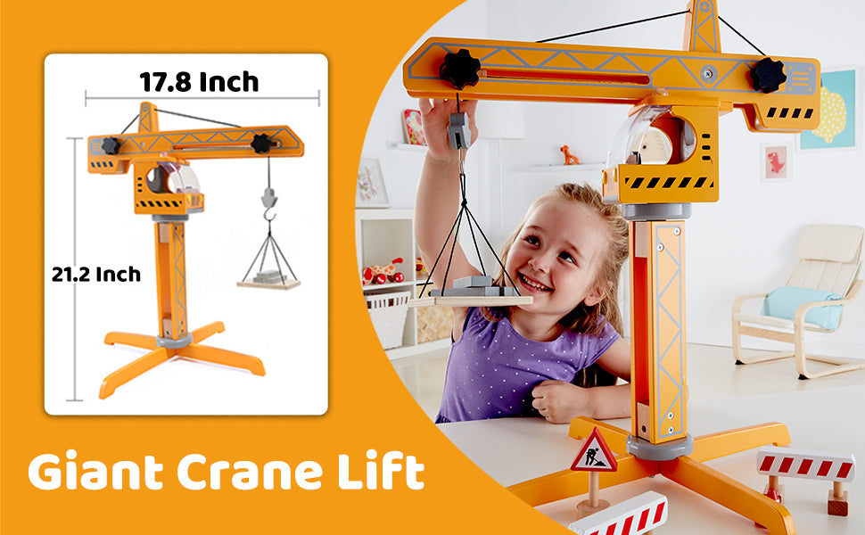 Hape - Crane Lift Playset – The Little Toy Shop