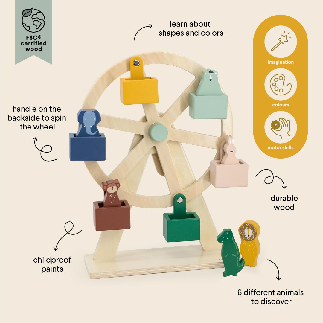 Trixie - Wooden Ferris Wheel – The Little Toy Shop