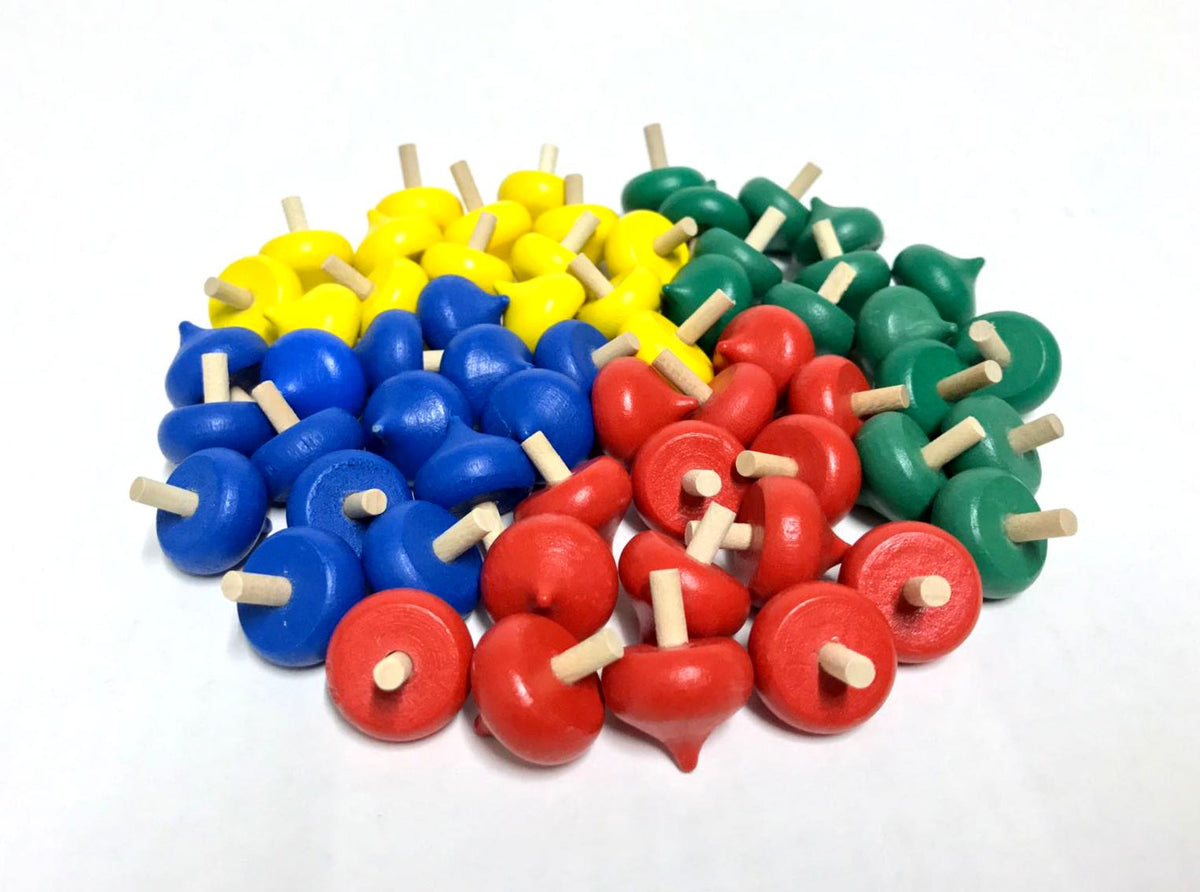 Mini Wooden Spinning Tops – The Little Toy Shop