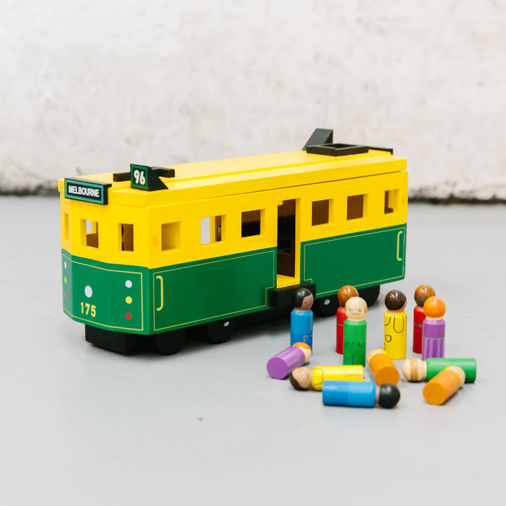 Iconic Wooden Toy Tram – The Little Toy Shop